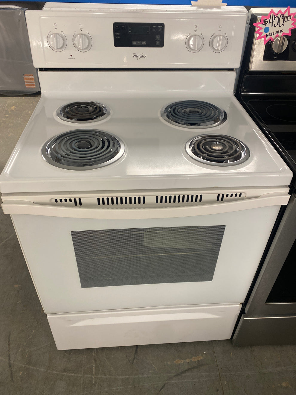 Whirlpool 4-Burner Coil Top Electric Range – Showroom